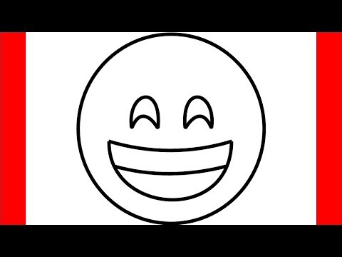 How to draw Grinning face with smiling eyes Emoji - Step by Step Drawing