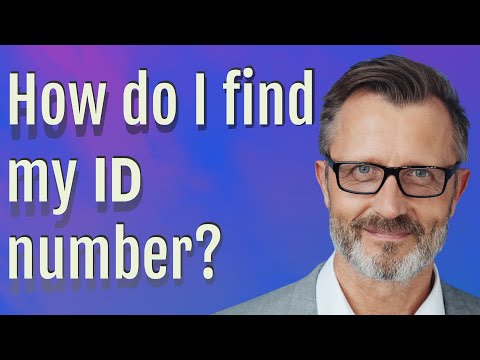 How do I find my ID number?