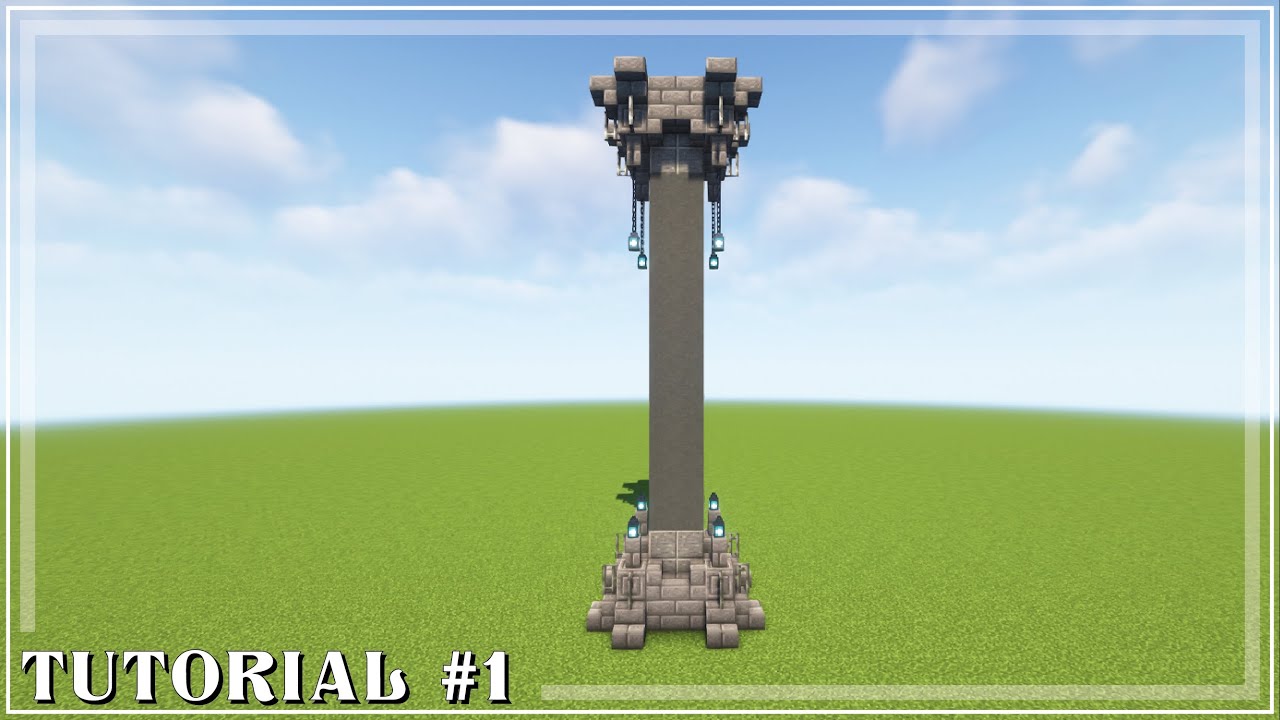 Minecraft building tutorial #1 Stone pillar