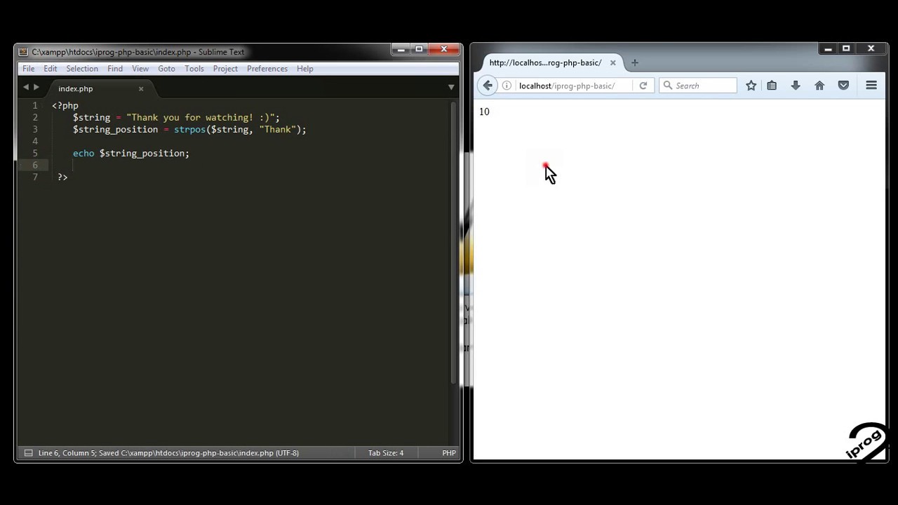 tutorial 34   iprog php strpos function