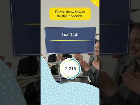 Pop Quiz: "Good job" in Spanish is... #Short