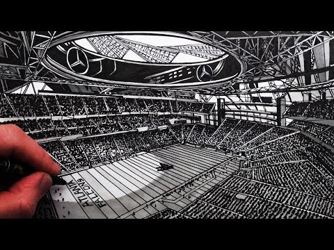 How to Draw Perspective: The Mercedes-Benz Stadium: Fast Version ...