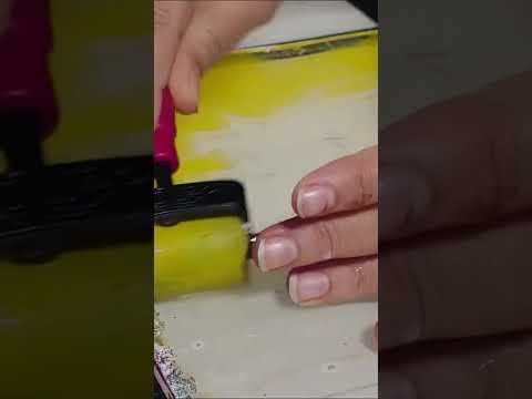Mixed media artist does the unexpected 😮🎨 #shorts