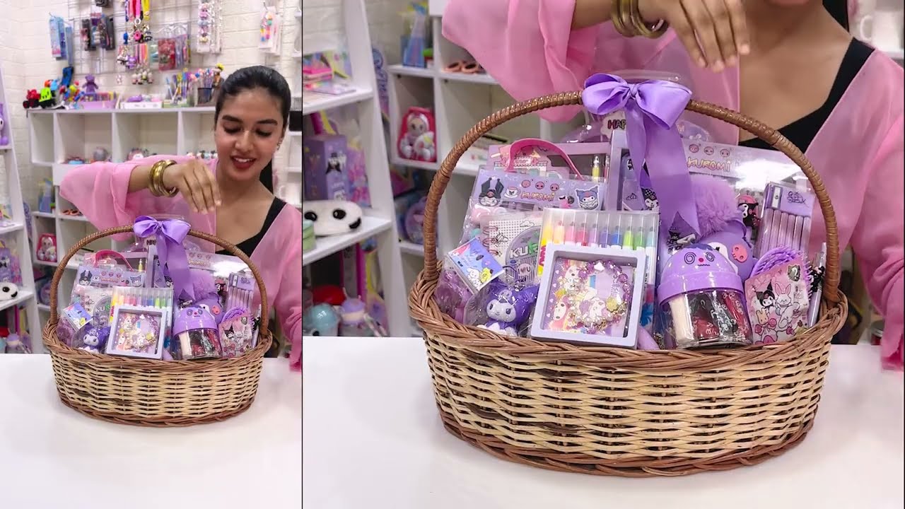 Unboxing the Cutest Kuromi Stationery Hamper 💜 | Angroos Minis Special