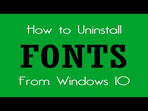 How to Uninstall Fonts From Windows 10 | Easy Way | 2019