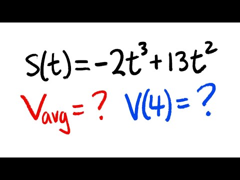 how to find the average velocity and instantaneous velocity? Calculus 1 tutorial