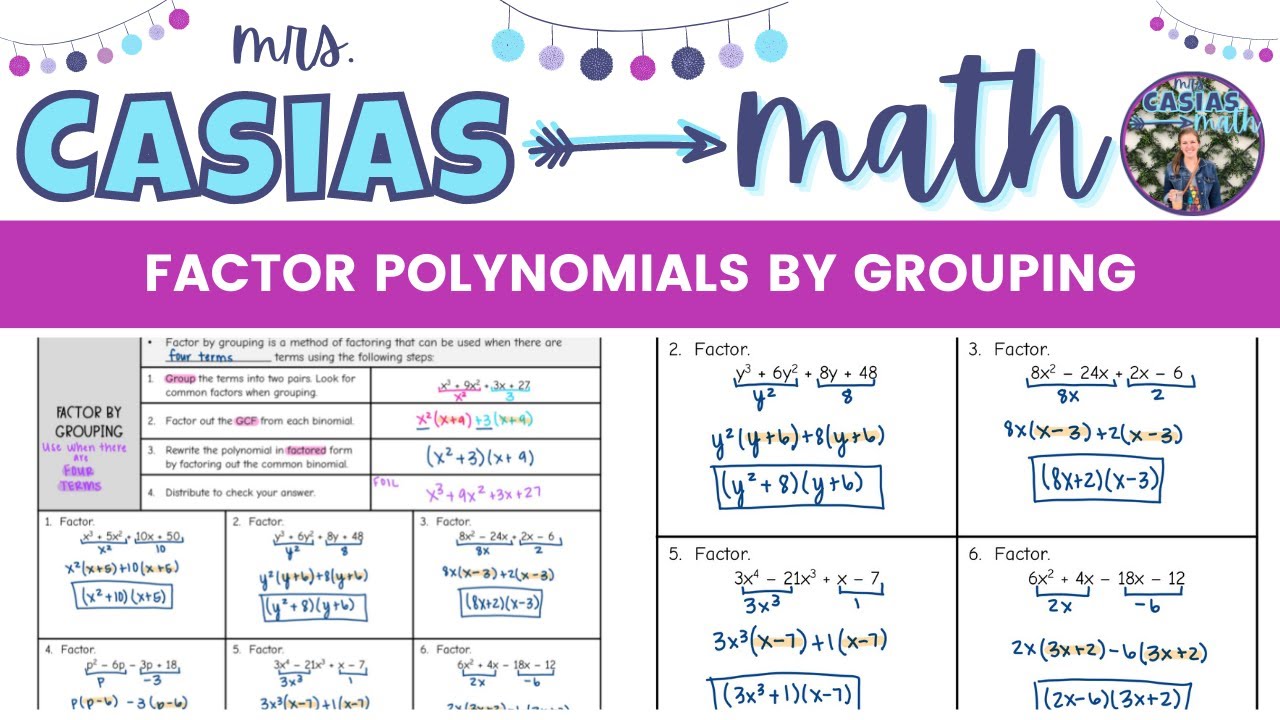 Factoring Polynomials by Grouping 4 Terms | Algebra 1 Lesson