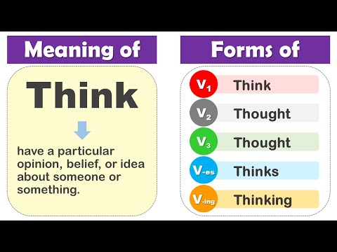 Think Past Tense, V1 V2 V3 V4 V5 Form Of Think, Past Participle Of Think and Example Sentences