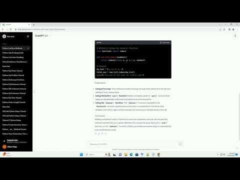 python how to add numbers in a list
