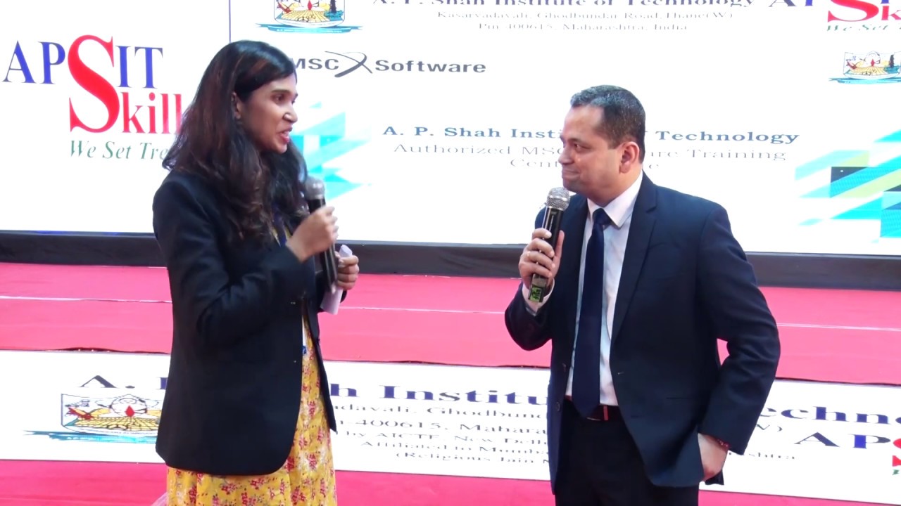Mr. Kaustubh (Keb) Nande of MSC Software Corporation in APSIT, Thane | APSIT SKILL | APSIT