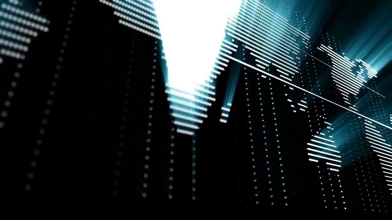 Digital blue world map, motion graphics background for broadcast