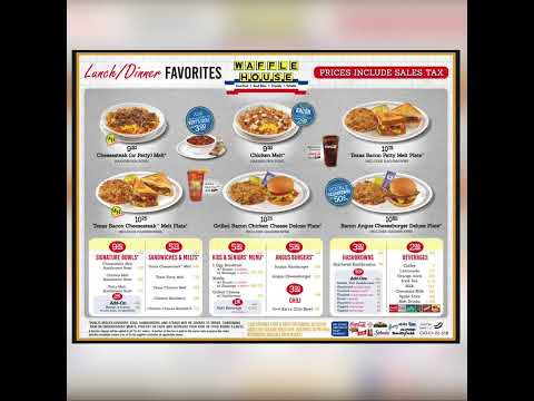 Waffle House Menu 2022 Quick View