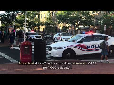 Top 10 list of most dangerous Cities in California 2025