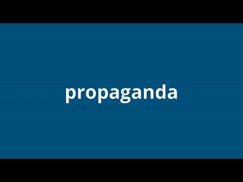 what is the meaning of propaganda.