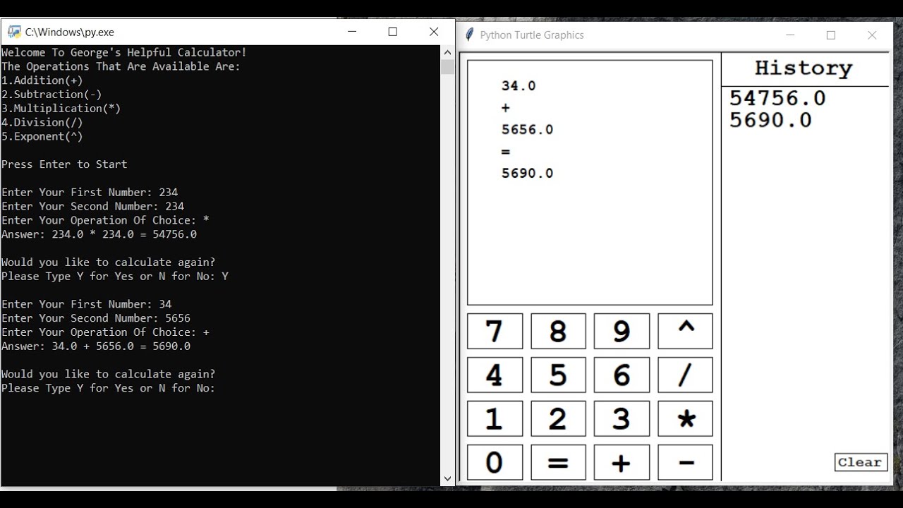 Calculator With GUI In Python With Source Code | Source Code & Projects