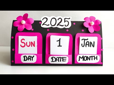 How to make a 2025 desk calendar | DIY Calendar | paper Mini calendar | paper crafts for school |DIY