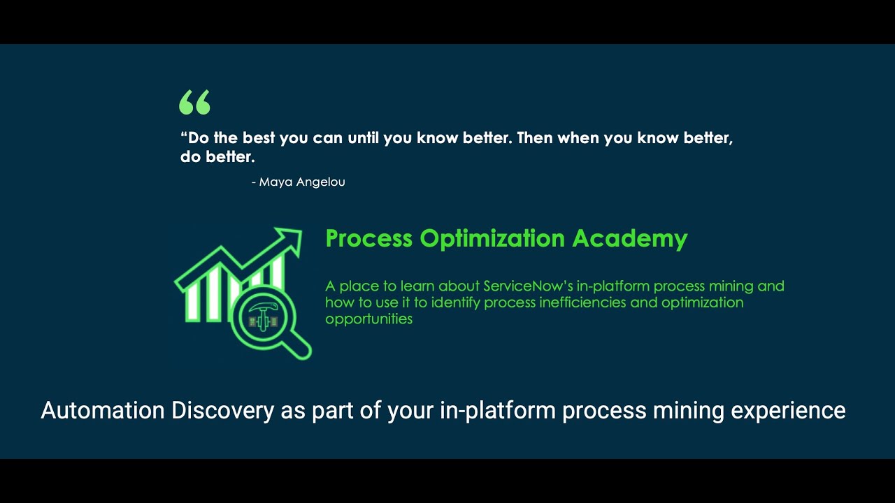 Process Optimization Academy - Automation Discovery with in-platform process mining