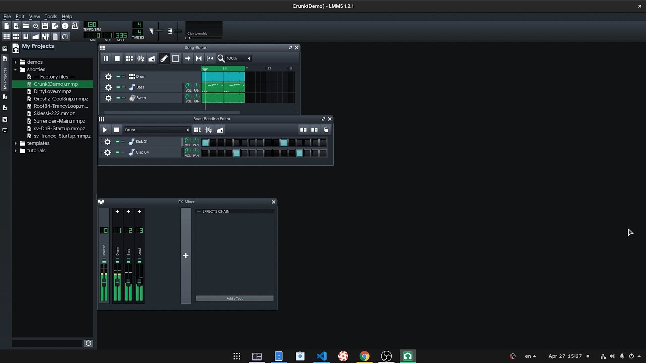 LMMS: Open Source - FL Studio Like- audio software (Available on Flathub)