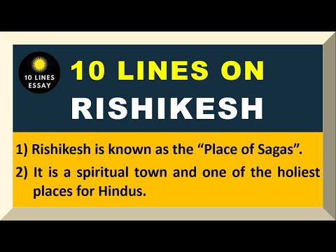 10 Lines on Rishikesh in English | Few Lines on Rishikesh