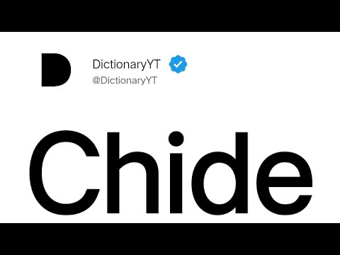 Chide Meaning in English