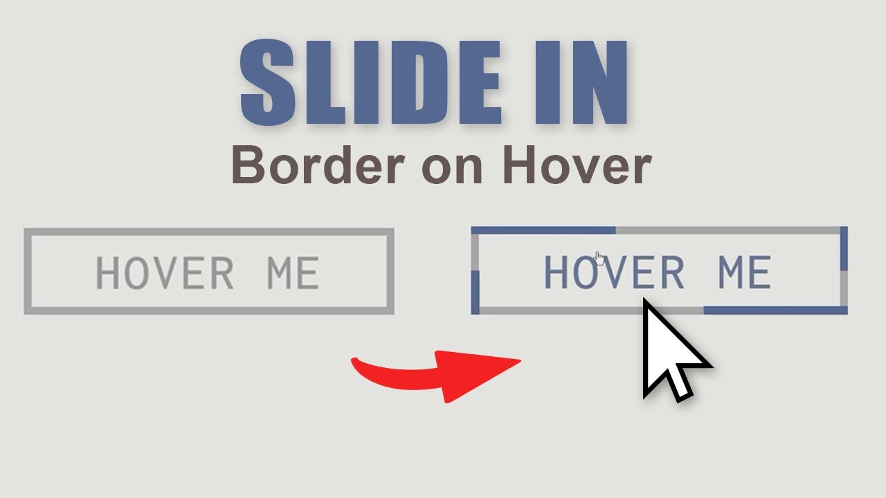 Slide in  Border Hover Effects on Button using HTML and CSS Tutorial