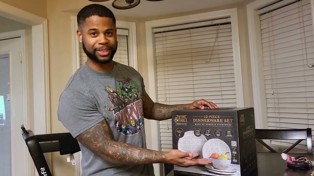 Thyme & Table Polka Dot Dinnerware Set (UNBOXING) | Best Dinnerware Set