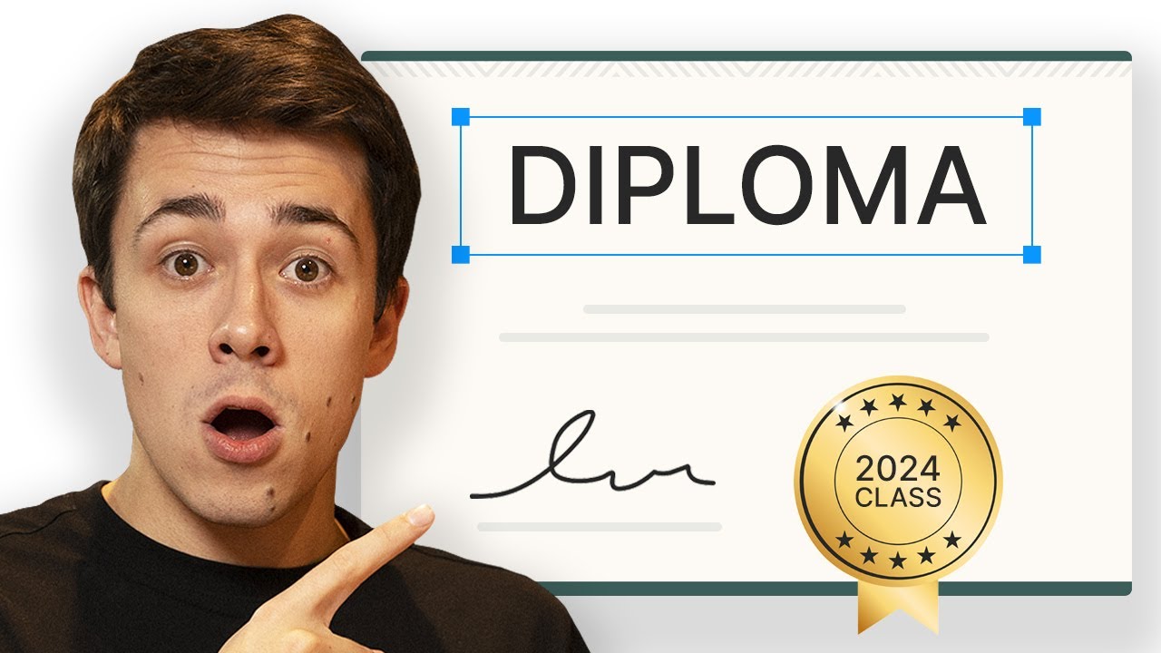 How to Make a Diploma Certificate in 4 Minutes!
