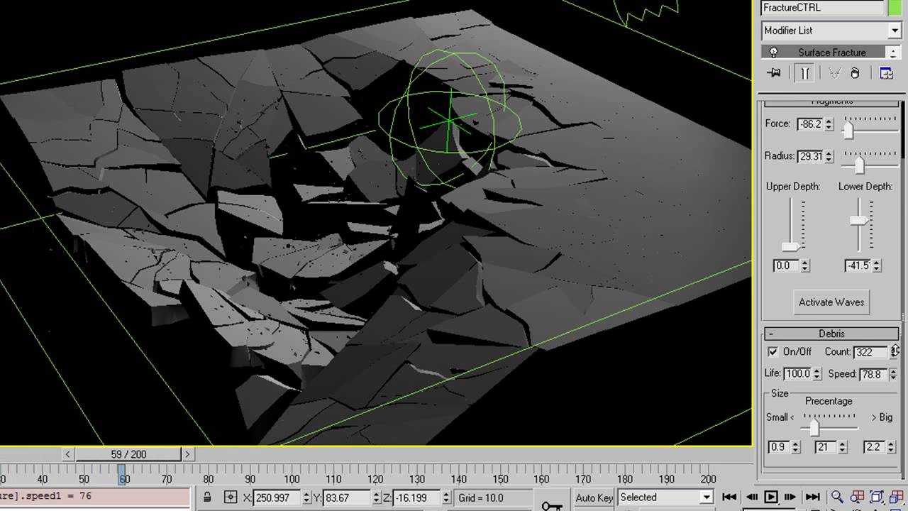 Procedural Surface Collapse Rig HD - Thinking Particles
