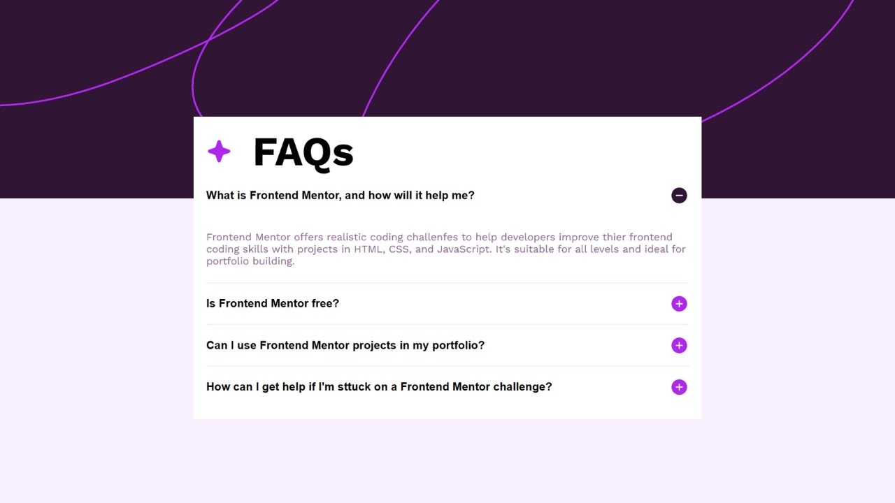 FAQ Accordion | Frontend Mentor Challenge (HTML, CSS, and JS)