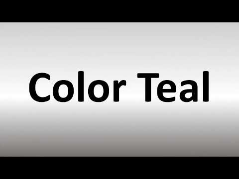 How to Pronounce Color Teal