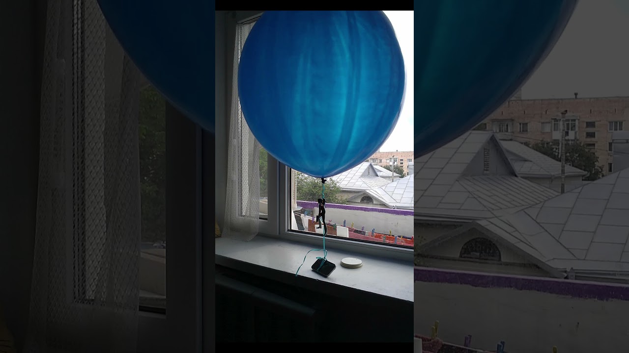 Blue helium balloon with Mahoro figure 2