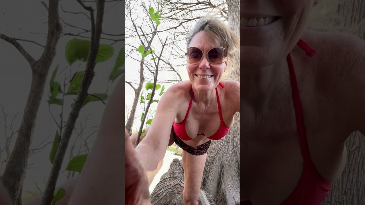 Hopping in my kayak and catching the big ones. #bikini #womenover50 #mature