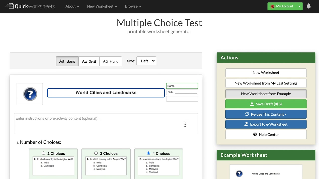 Re-use Content (Interactive e-Worksheets)