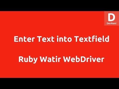 Learn Enter Text into Textfield Watir WebDriver - Mind Luster