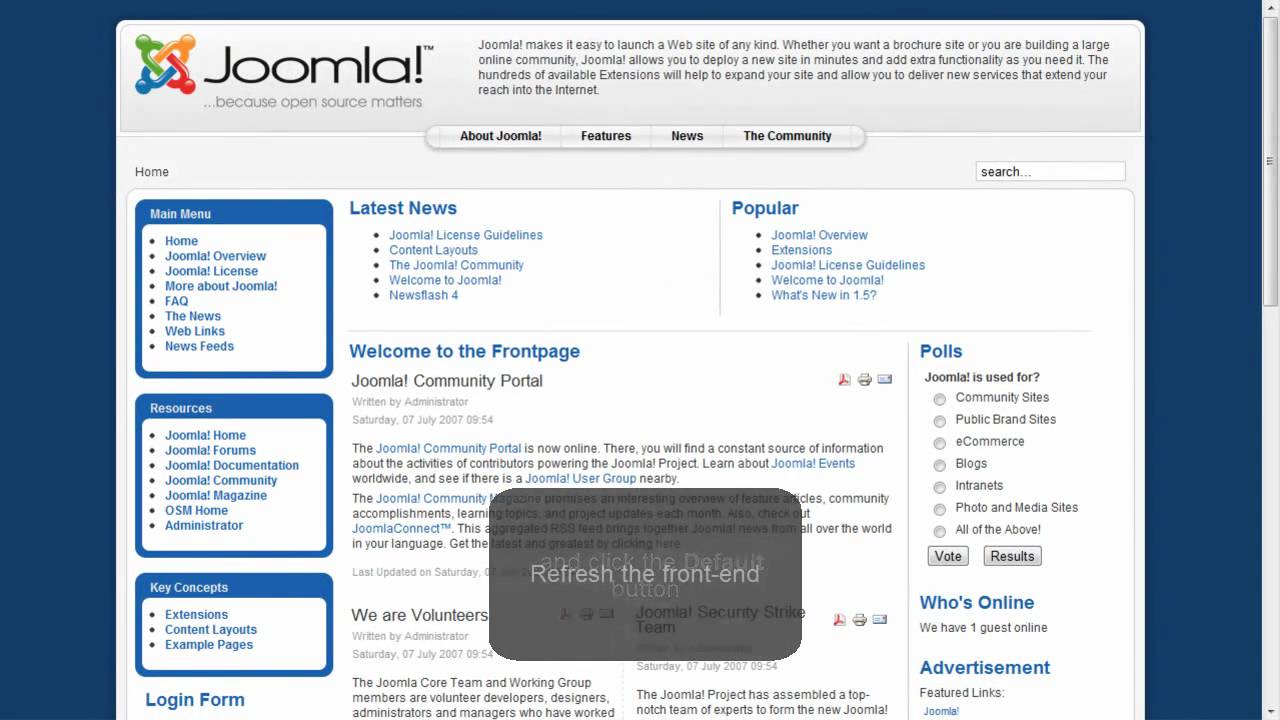 Joomla Template Tutorials - Manual Installation