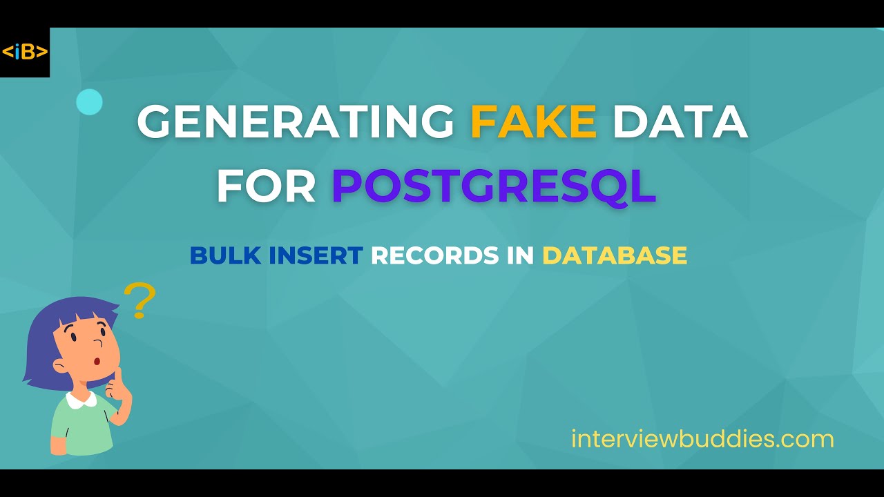 How to Generate FAKE Data for PostgreSQL using Python