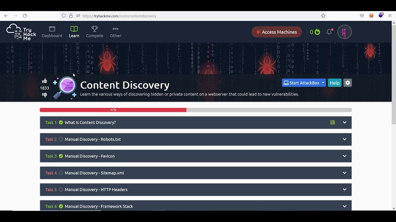 Content Discovery /hidden or private content / TryHackMe - Web Fundamental Walkthrough
