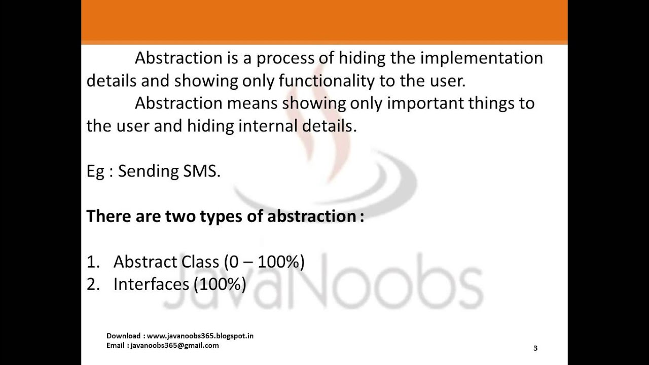 Object Oriented Programming - Q 09) Abstraction