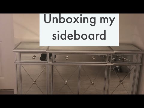 Unboxing My Sideboard/Buffet Stand/ Mirror Sideboard/ Wayfair