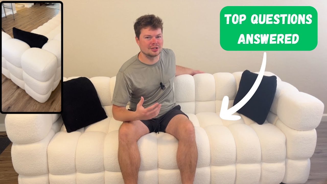 Top Questions Answered | Boucle Cloud Couch From Alberobelo