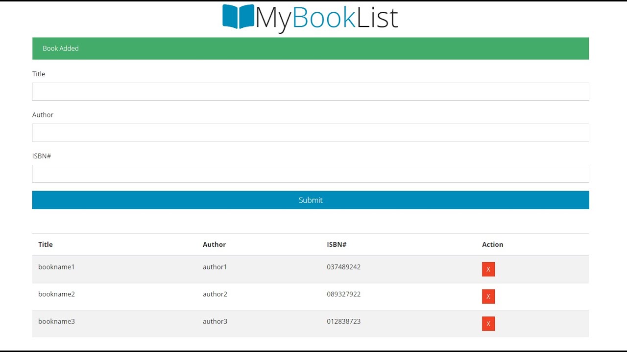BookList App In JavaScript With Source Code | Source Code & Projects