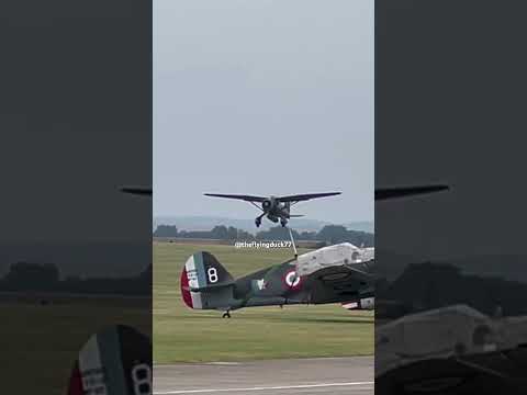 Beautiful Westland Lysander #avgeeks #planespotting #aviation #lysander #flying #landing #pilot