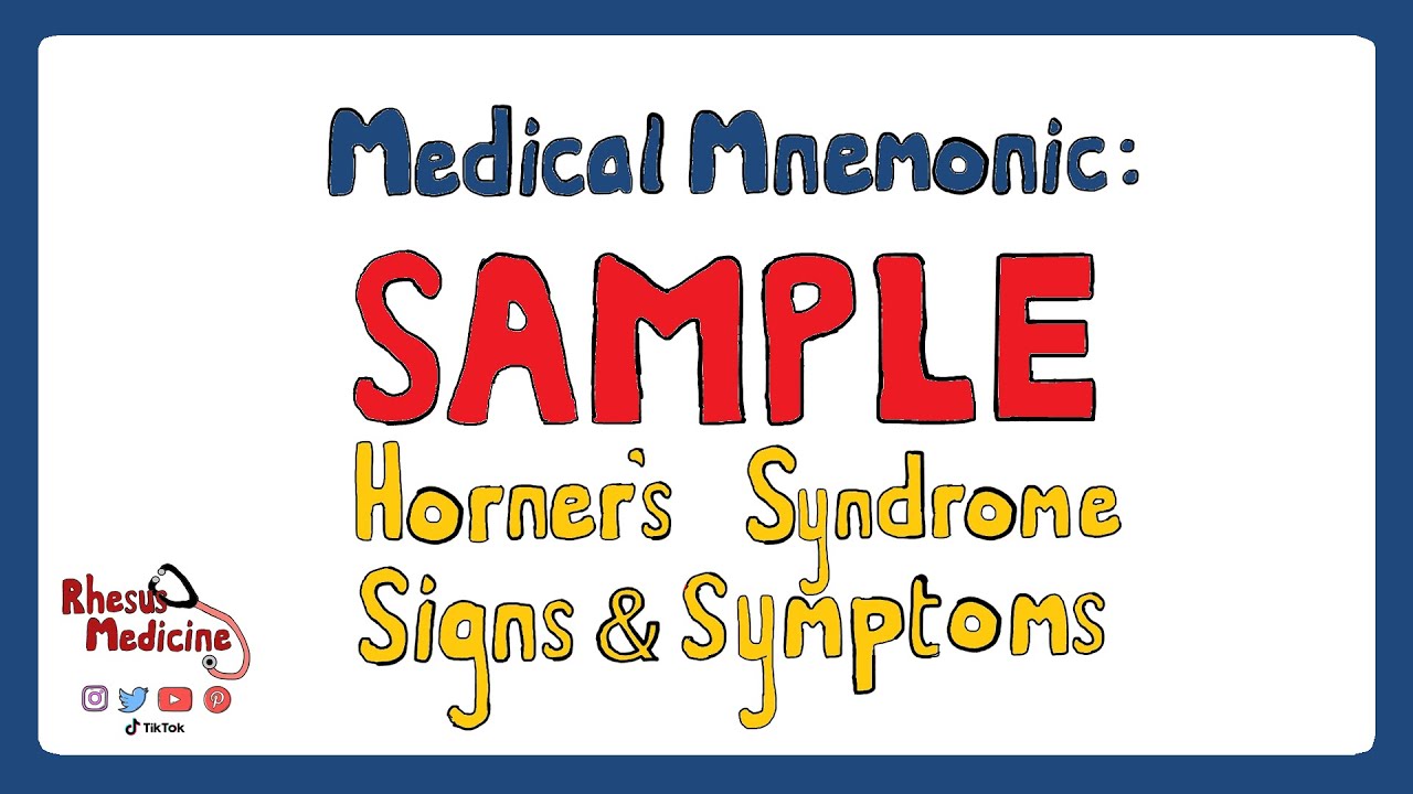 Signs and Symptoms of Horner's Syndrome - SAMPLE Mnemonic