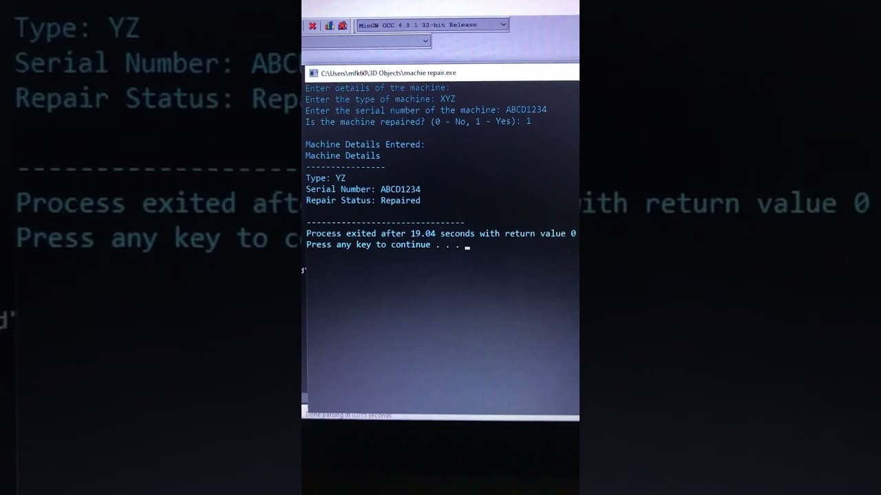 machine repair c++ #code #cpp #codemasters #coderstokyo #coding #codinglife #codingninja #coders