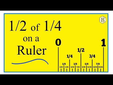 How to Find 1/2 of 1/4 on a Ruler or Tape Measure