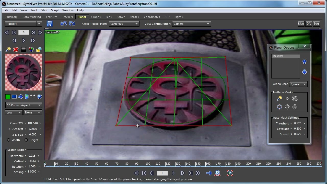 Using the Reference Circle for 3-D Planar Tracking in SynthEyes | Boris FX