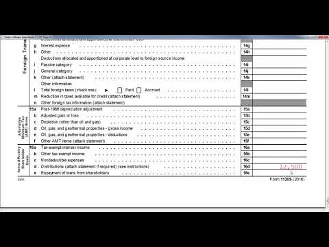 Where should a distribution appear on Form 1120S?