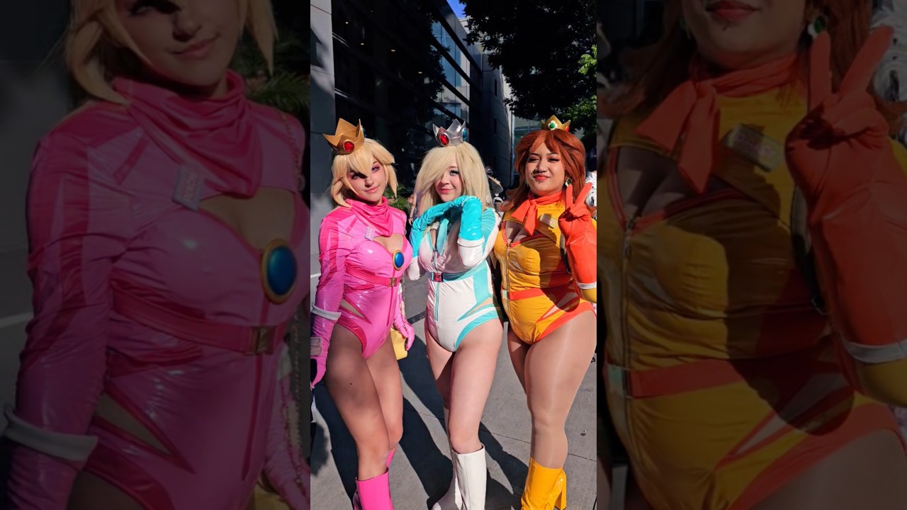 Princess Peach 🍑 Daisy 🌼 Rosalina ⭐️ Cosplays #supermario #supermariobros #mariokart #cosplay