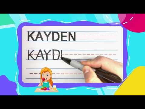 How To Write KAYDEN | Write With Me! -- FOR KIDS