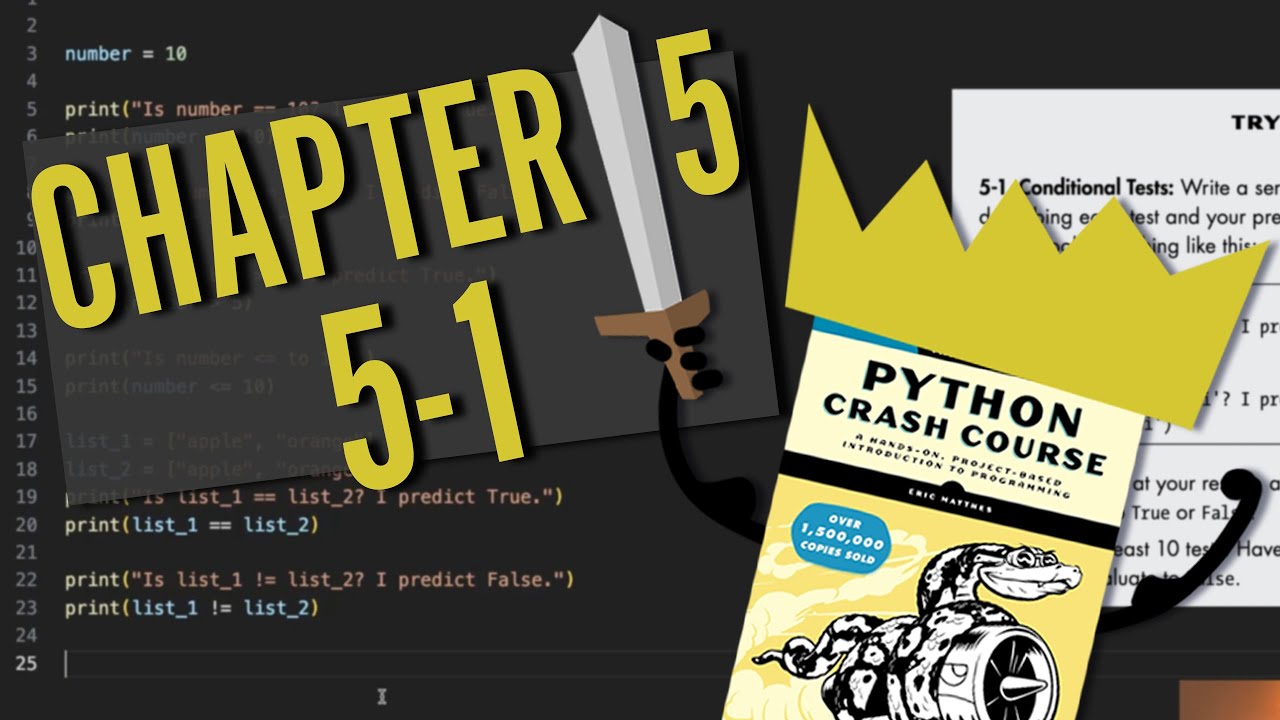 Python Crash Course: Chapter 5 | Try It Yourself 5-1 | Beginner Walkthrough!